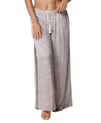 J Valdi Women's Fly Away Printed Split-Side Pants - Macy's