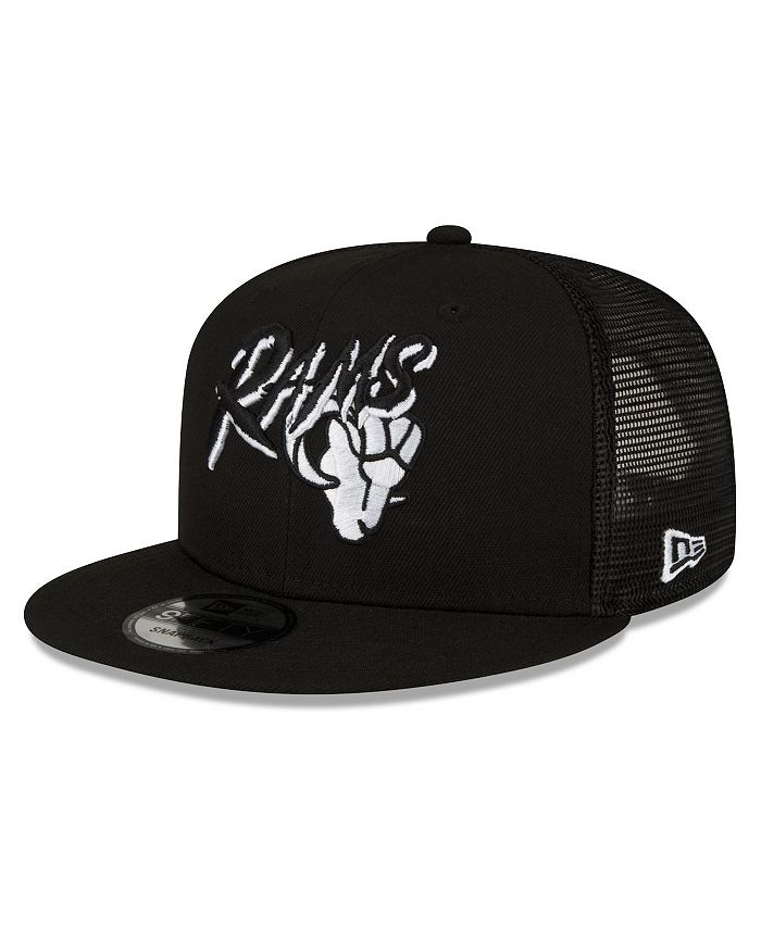 New Era Men's Black Los Angeles Rams Graffiti Script 9FIFTY Snapback ...