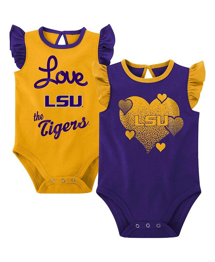 Outerstuff Girls Newborn and Infant Purple, Gold LSU Tigers Spread the ...