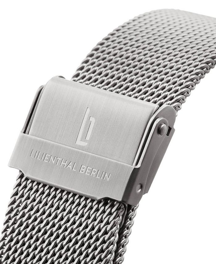 Lilienthal Berlin Unisex Huxley Silver White Silver-Tone Stainless ...
