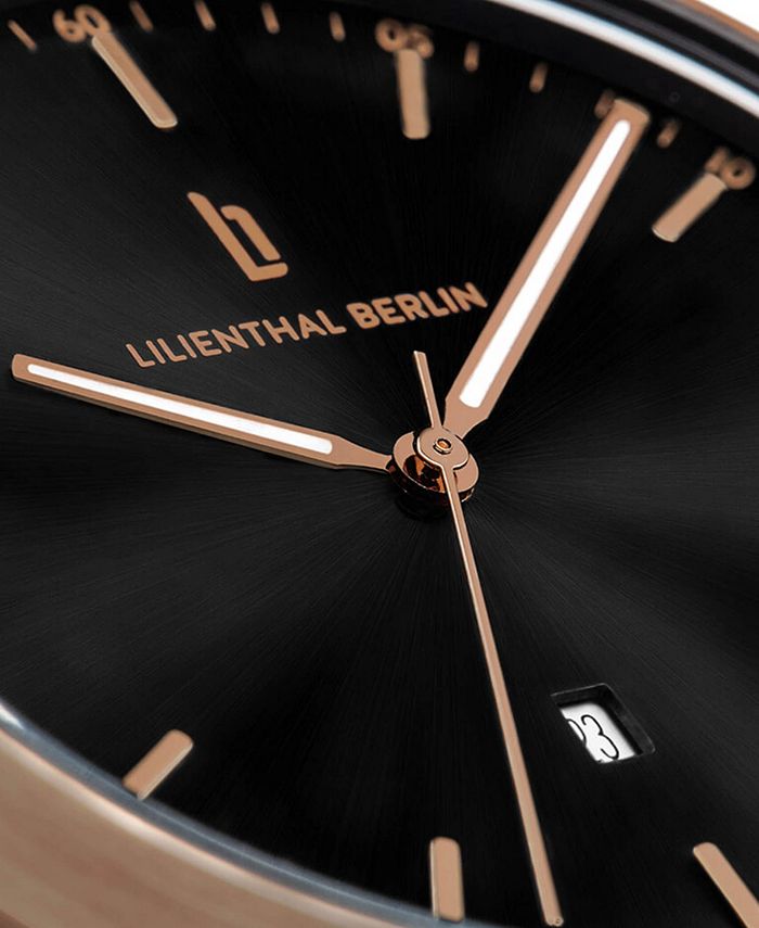 Lilienthal Berlin Men's Huxley Bronze Black Brown Leather Watch 40mm ...