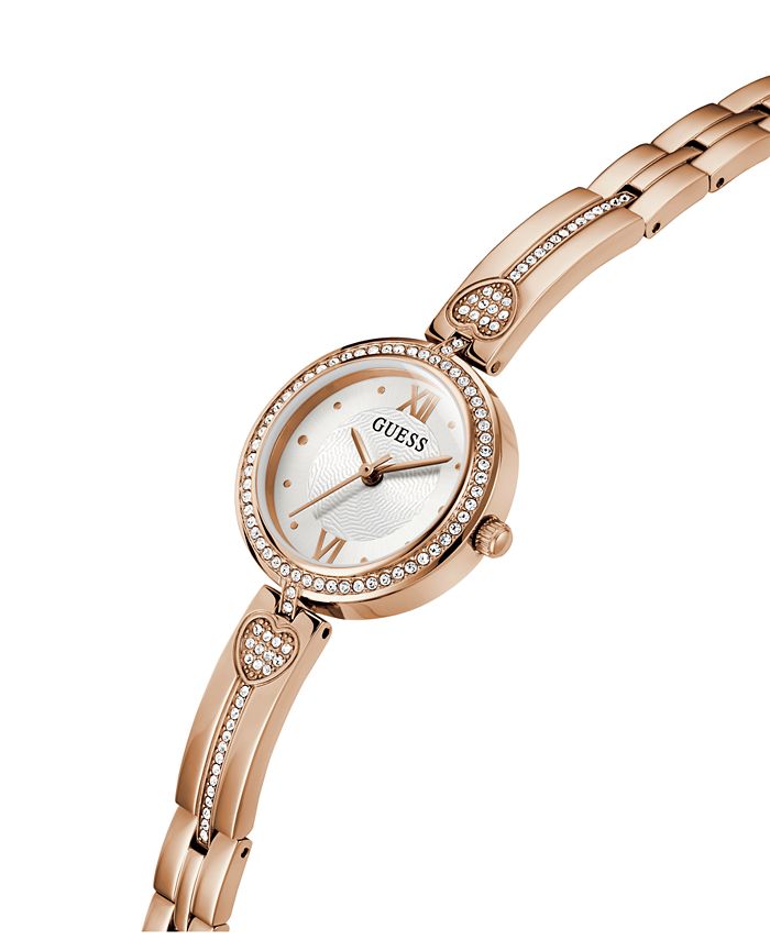 GUESS Women's Analog Rose Gold-Tone Stainless Steel Watch 27mm - Macy's