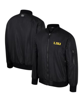 Men's Colosseum Black LSU Tigers Full-Zip Bomber Jacket - Macy's