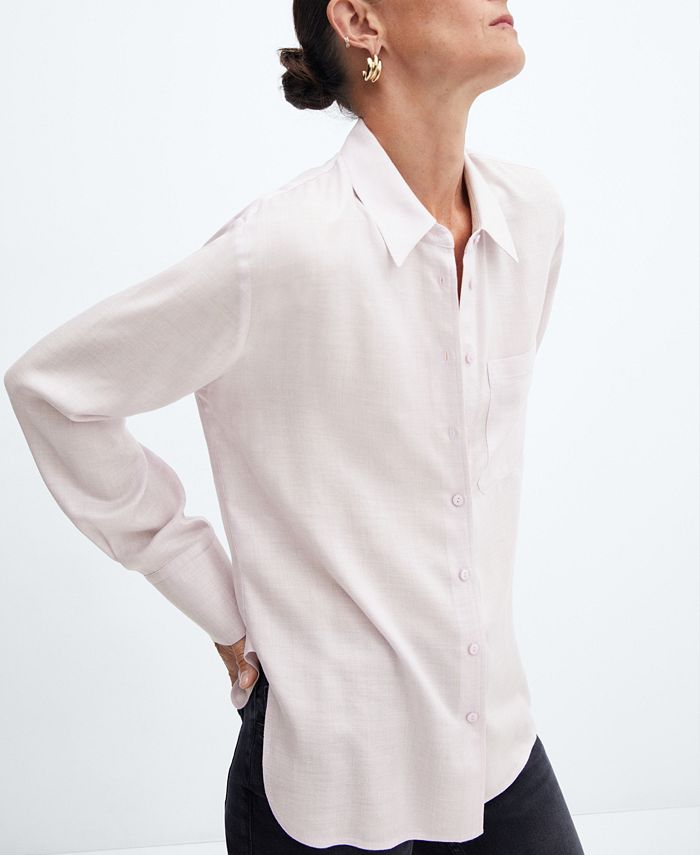 MANGO Women's Pocket Flowy Shirt - Macy's