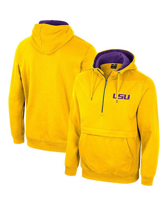 Colosseum Men's Gold LSU Tigers Half-Zip Hoodie - Macy's