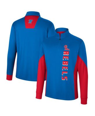 Men's Colosseum Powder Blue Ole Miss Rebels Bart Quarter-Zip Top - Macy's
