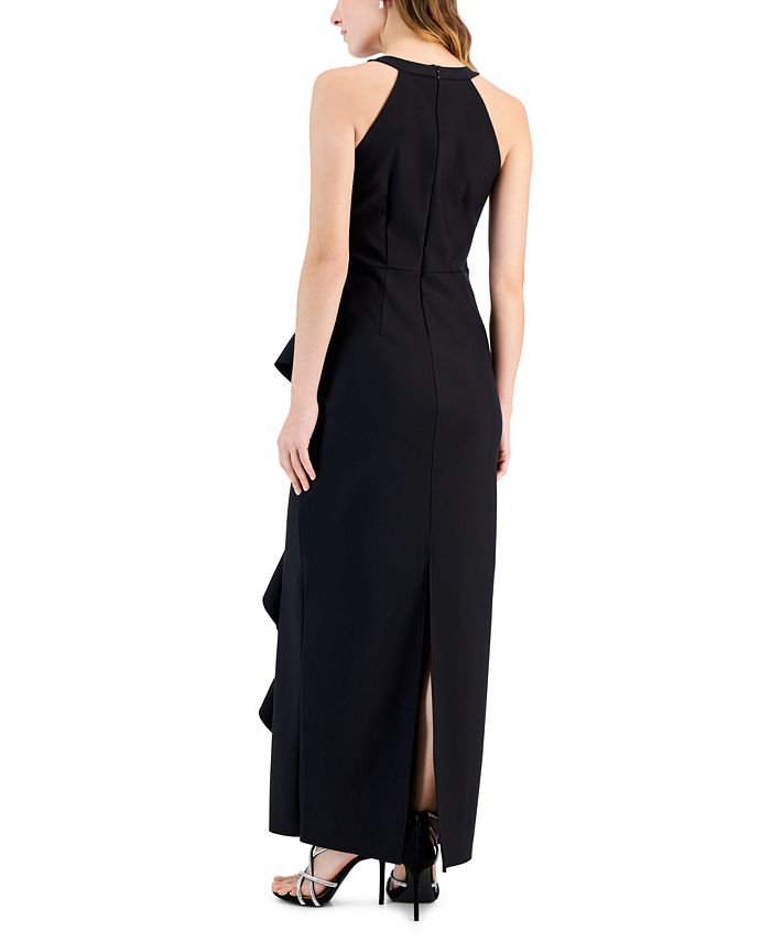 Alex Evenings Women's Surplice-Neck Cascade-Ruffle Dress - Macy's