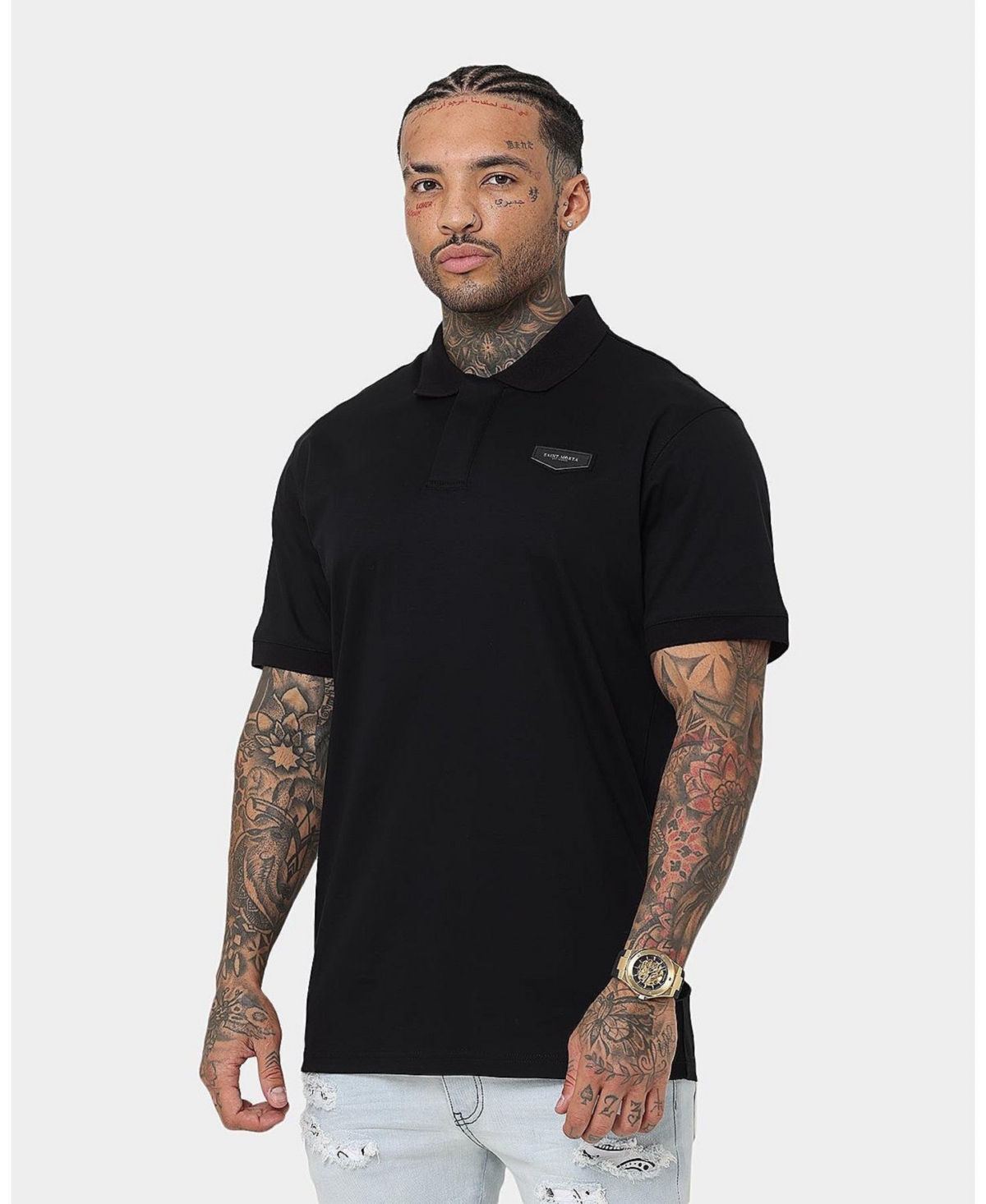 Click here for Saint Morta Mens Stain Resistant Polo Shirt - Blac... prices