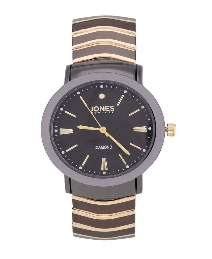 Jones New York Men's Analog Two Tone Metal Bracelet Watch 42mm - Macy's
