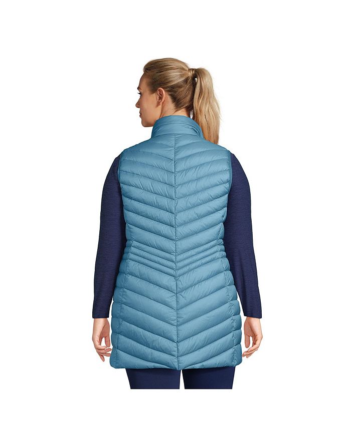 Lands' End Women's Plus Size Wander weight Ultralight Packable Long ...