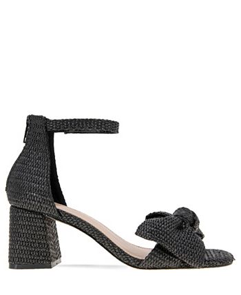 BCBGeneration Women's Dappel Raffia Block Heel Sandals - Macy's