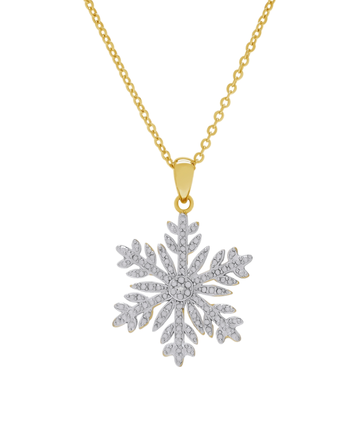 Click here for Macys Diamond Accent Snowflake Pendant Necklace -... prices