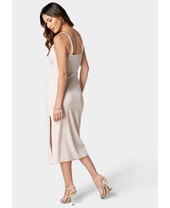 Bebe Women's Cowl Neck Shine Dress - Macy's