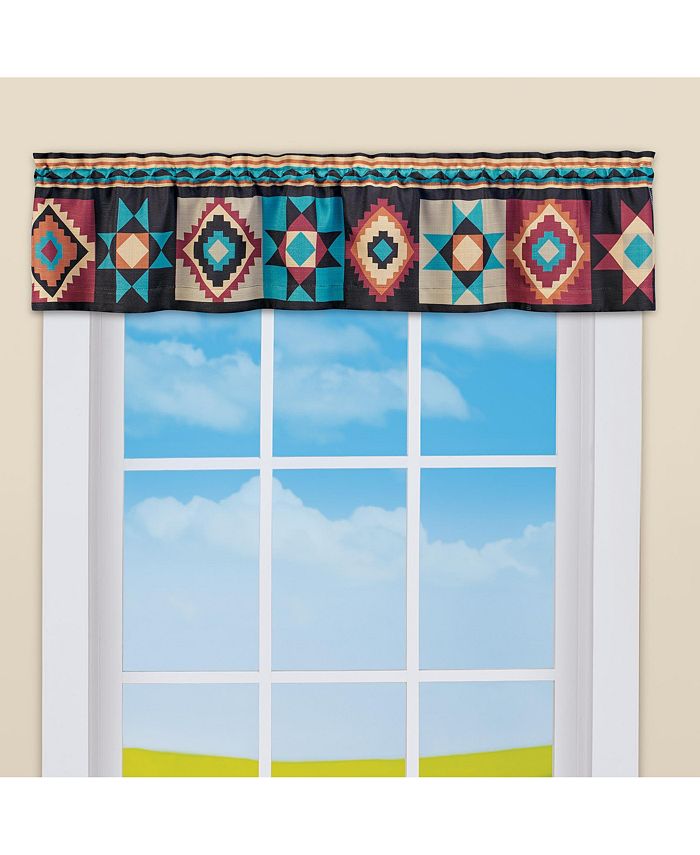 Collections Etc Southwest Aztec Printed Window Valance - Macy's