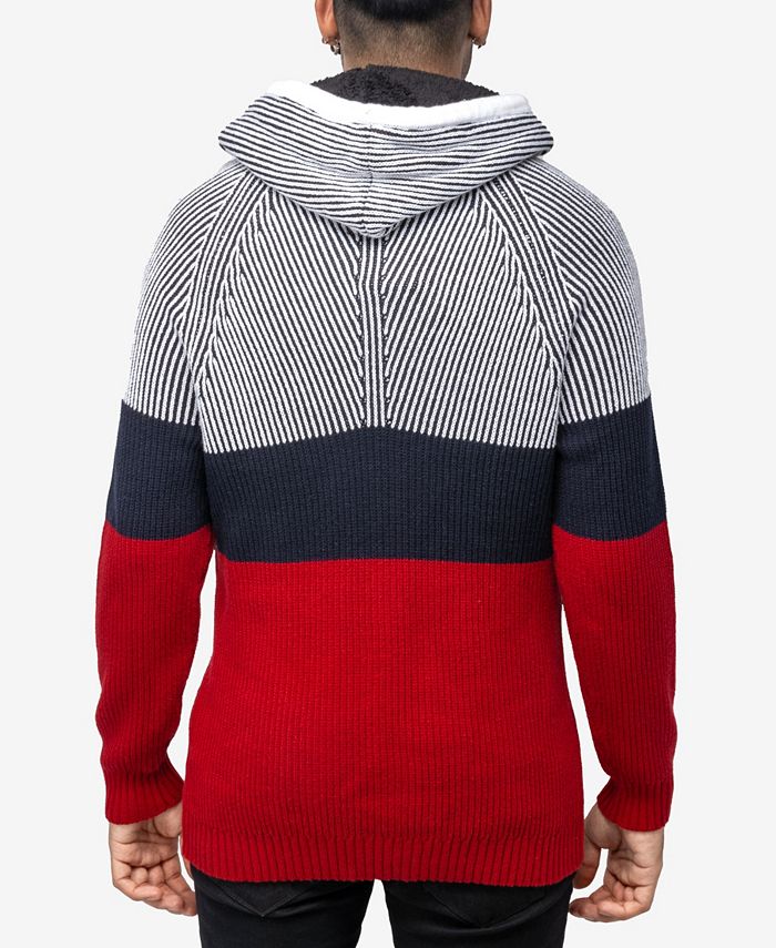 X-Ray Men's Color Blocked Hooded Sweater - Macy's