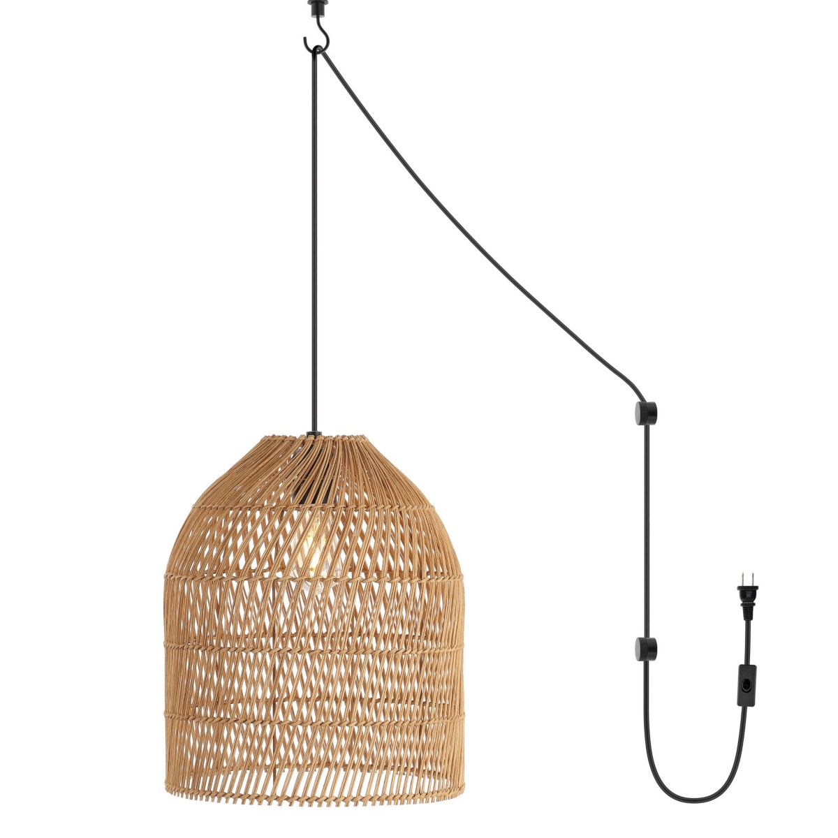 Click here for Koda Farmhouse Coastal Bohemian Rattan Led Pendant... prices