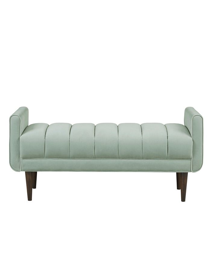 Madison Park 48" Linea Wide Fabric Upholstered Modern Accent Bench - Macy's