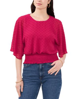 Sam & Jess Women's Smocked-Waist Top - Macy's