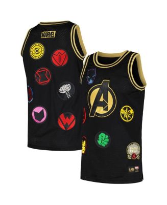 Men's Black The Avengers Marvel 60th Anniversary Basketball Jersey - Macy's