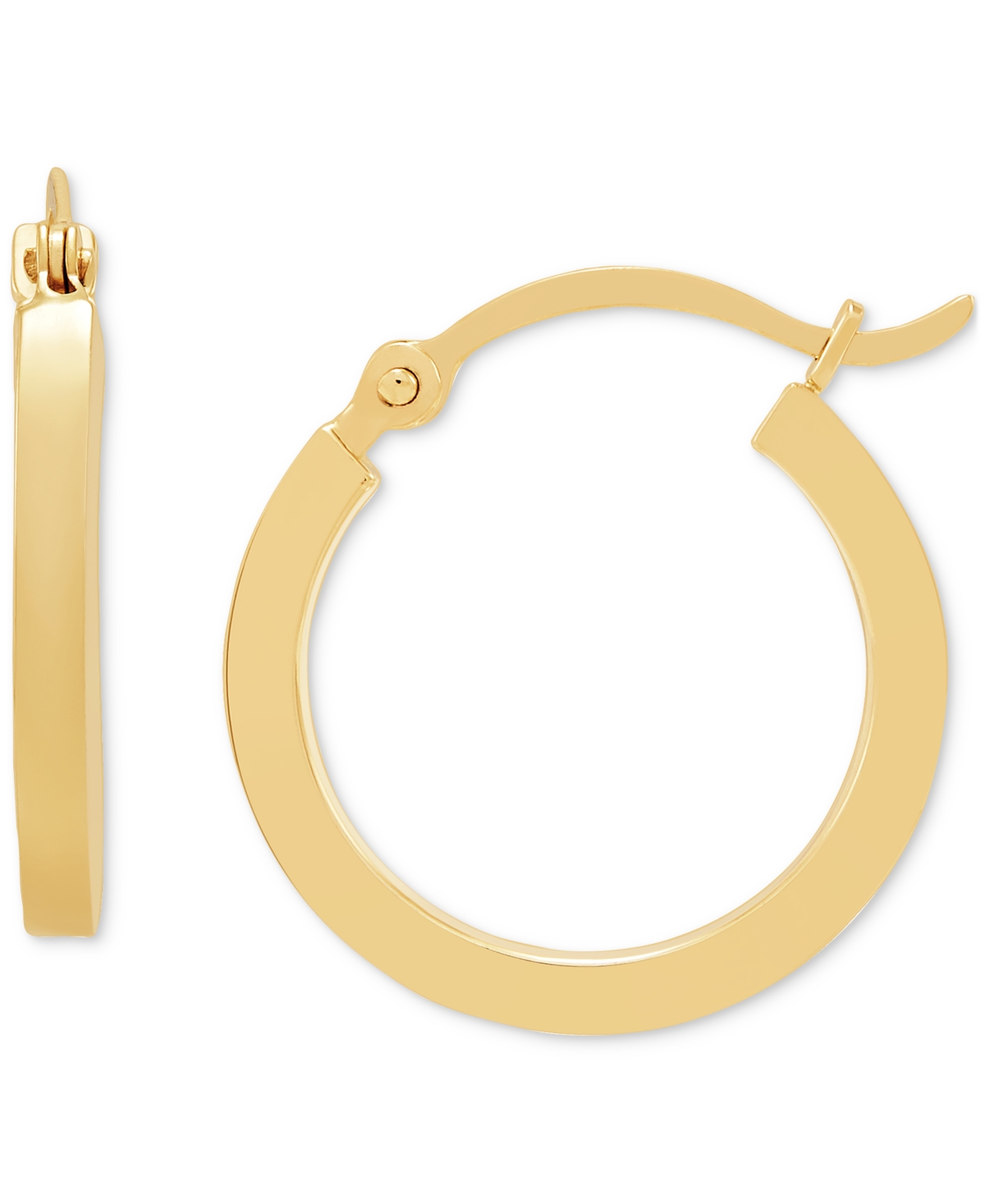Click here for 14k Gold Earrings  Polished Square Hoops (17mm) -... prices
