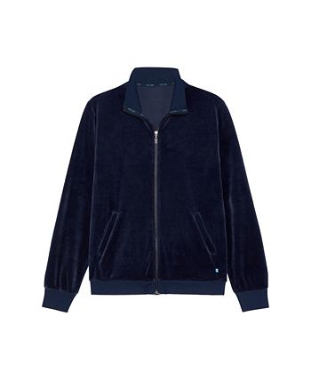 HOM USA Men's Catane Cotton Velvet Zip Jackets - Macy's