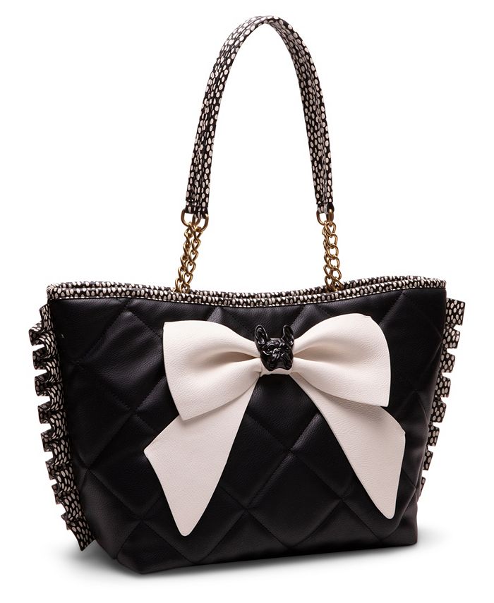 Betsey Johnson Bull Dog Bow Tote - Macy's