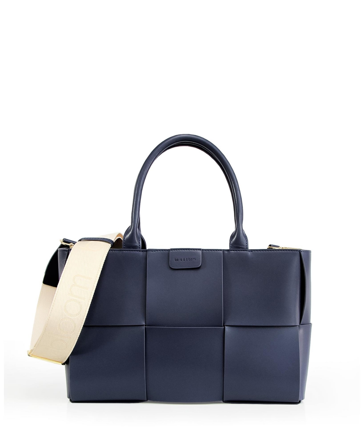 Click here for Belle & Bloom Long Way Home Woven Tote - Navy prices