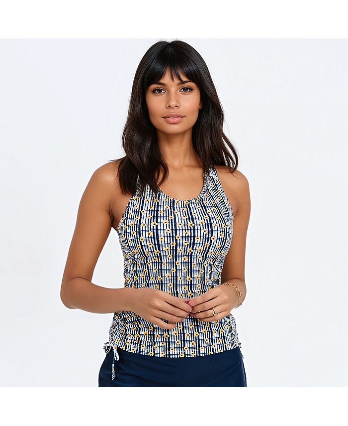 Calypsa Women's Maya Tankini Swim Top With Removable Cups - Macy's