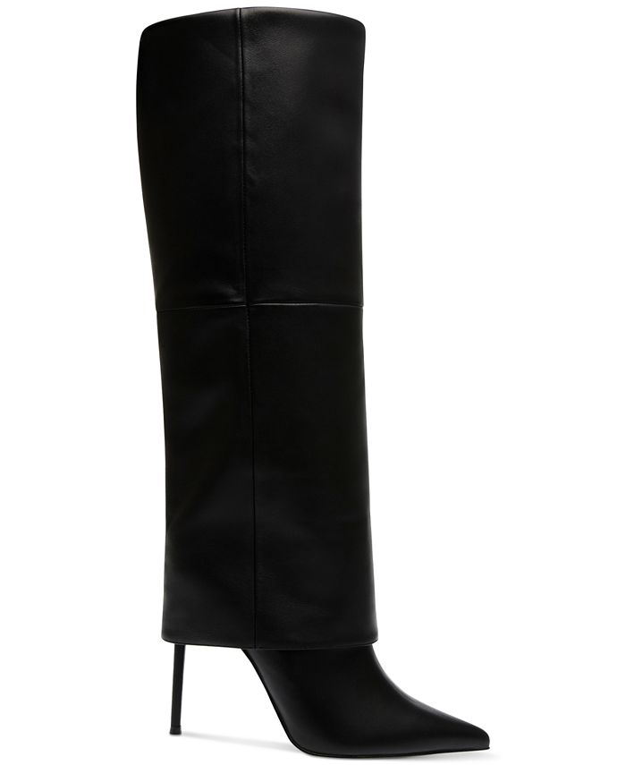 Steve Madden Women's Smith Stiletto Cuffed Tall Dress Boots - Macy's
