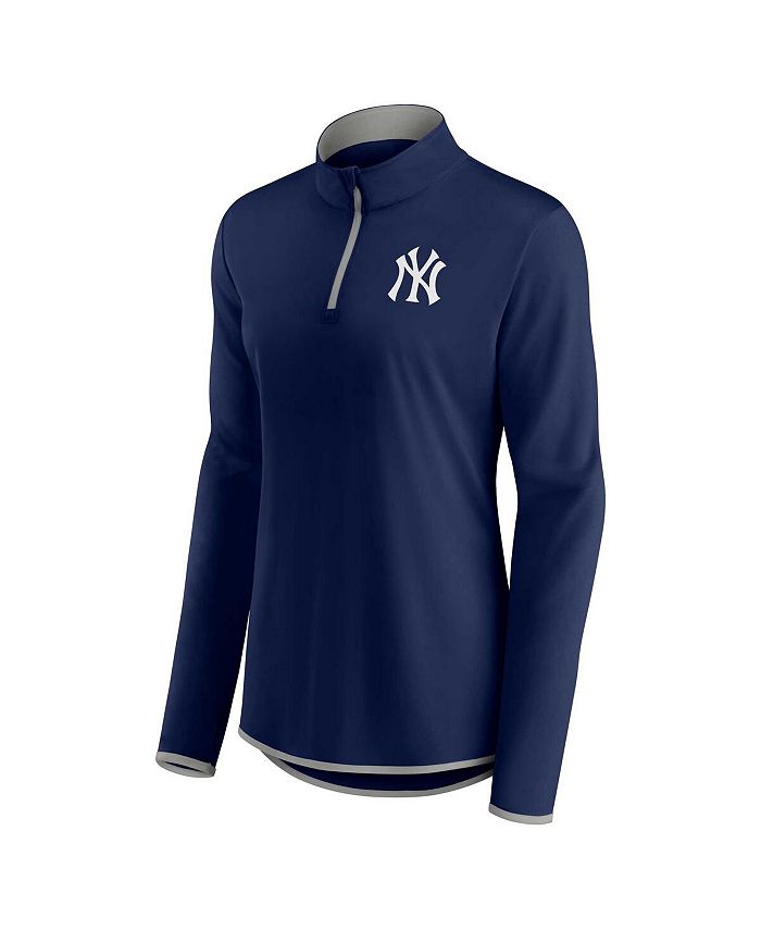 Fanatics Women's Navy New York Yankees Corner Quarter-Zip Top - Macy's