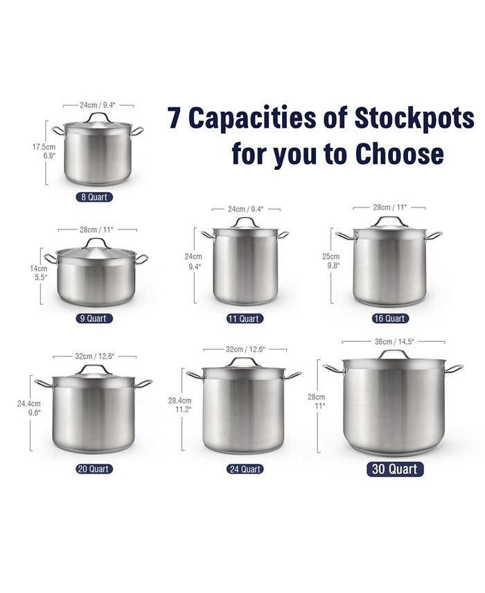 Cooks Standard Stockpots Stainless Steel, 11 Quart Professional Grade ...
