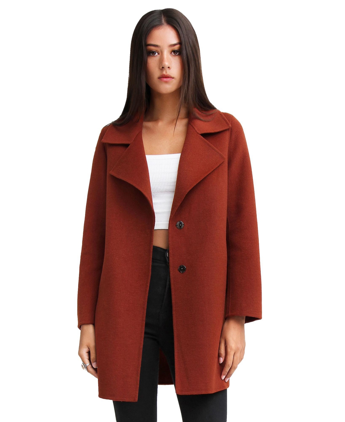 Click here for Belle & Bloom Womens Ex-Boyfriend Wool Blend Overs... prices