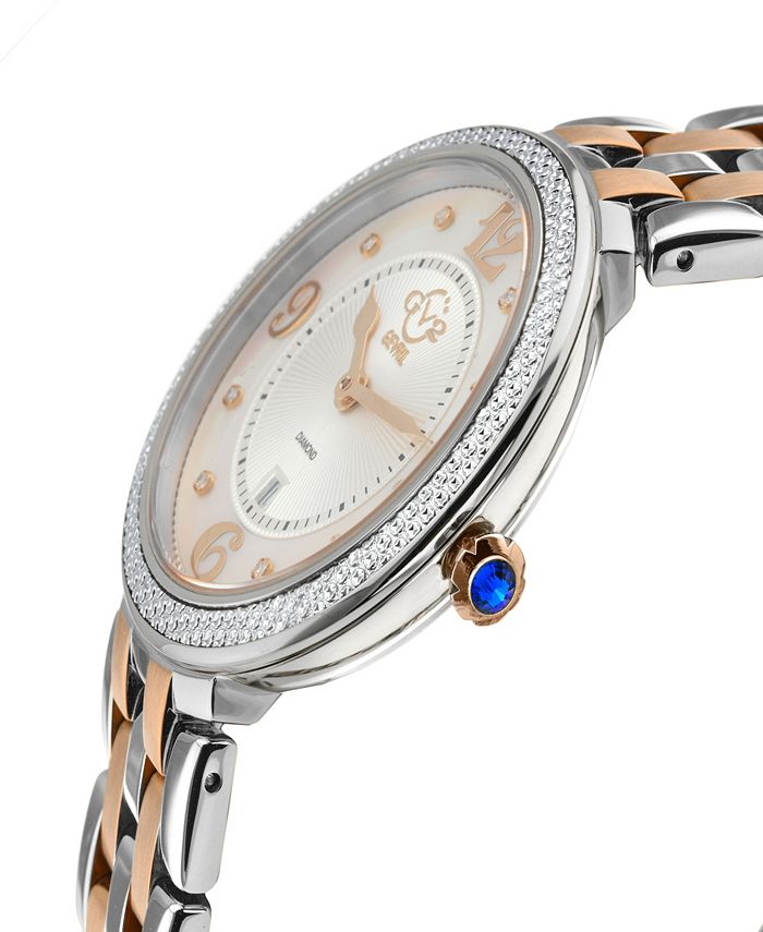 GV2 by Gevril Women's Verona Two-Tone Stainless Steel Watch 37mm - Macy's