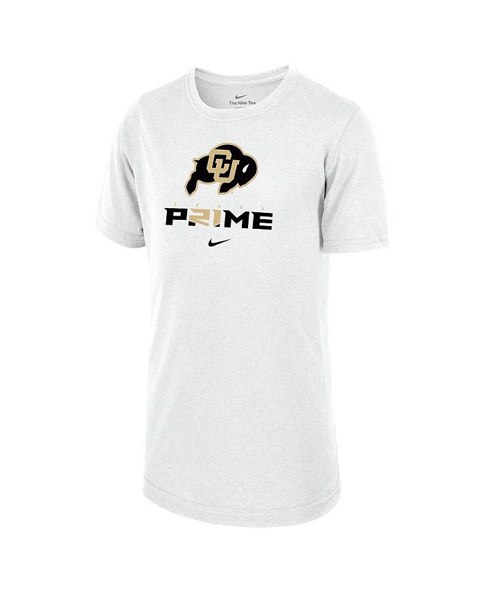 Nike Big Boys White Colorado Buffaloes Coach Prime Legend Performance T ...