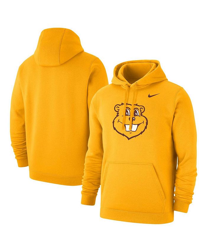 Nike Men's Gold Minnesota Golden Gophers Goldy Head Pullover Hoodie ...