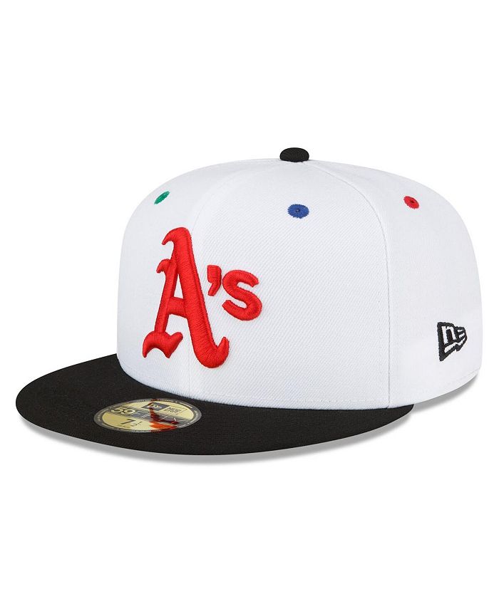 New Era Men's White, Black Oakland Athletics 1973 World Series Primary ...