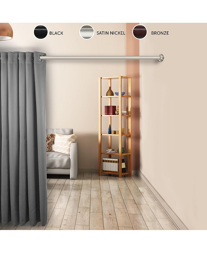 Rod Desyne 1" Adjustable 66-115" Room Divider Rod and Socket Set - Macy's