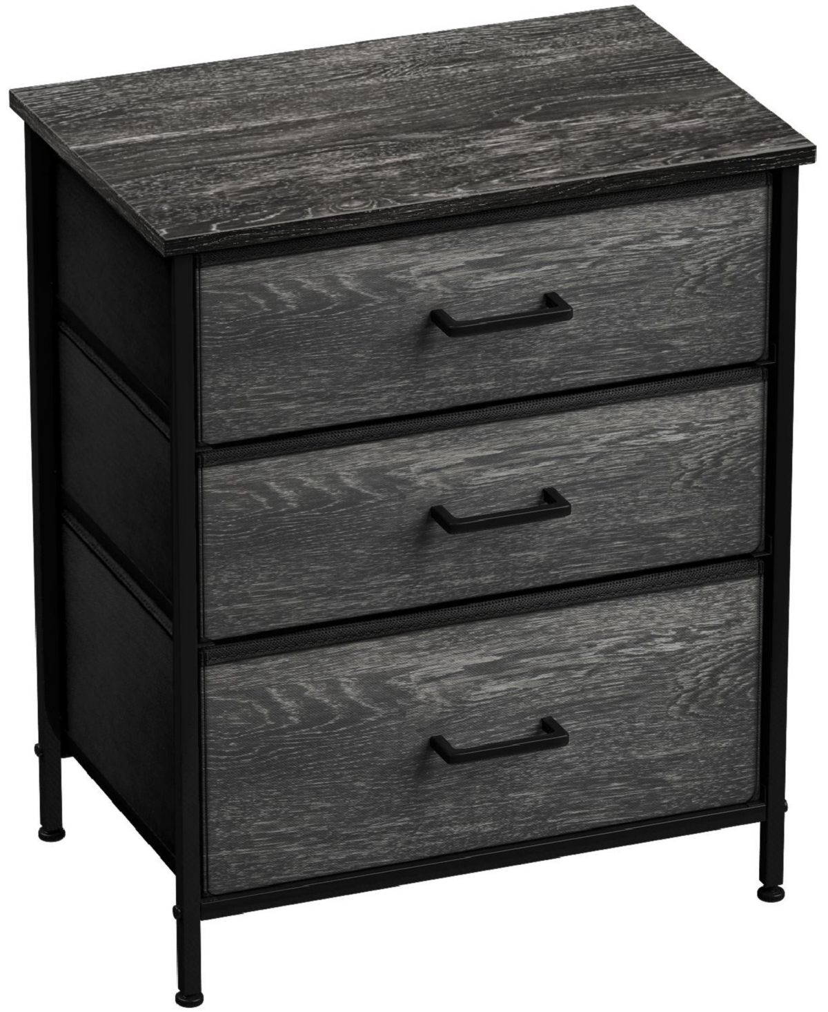 Click here for Sorbus Nightstand with 3 Drawers - Rustic black prices