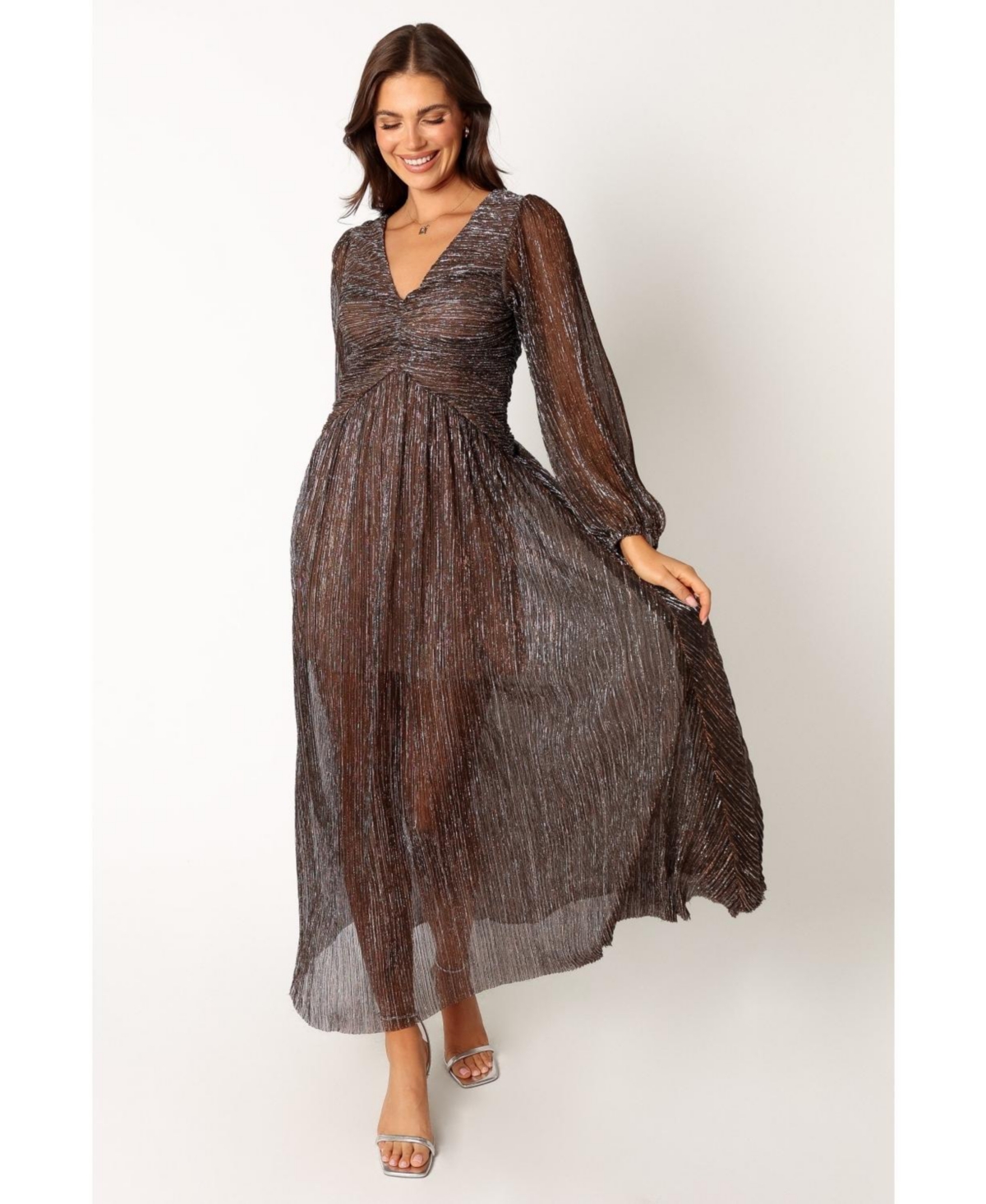 Click here for Petal and Pup Womens Lustre Long Sleeve Midi Dress... prices