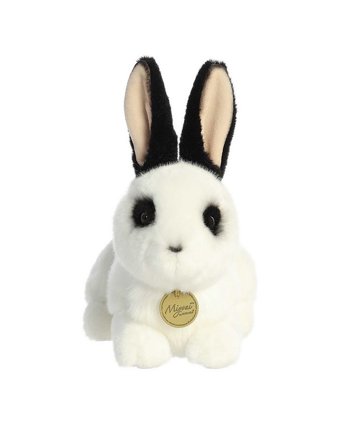 Aurora Medium Rex Rabbit Miyoni Realistic Plush Toy Black And White 11 ...