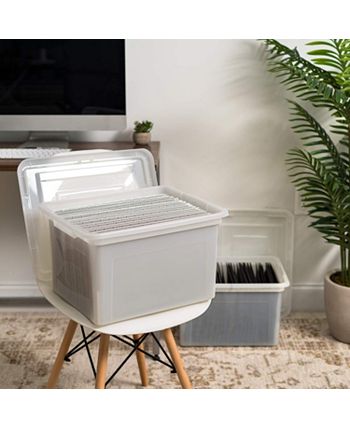 IRIS Letter & Legal Size Plastic Storage Bin Tote Organizing File Box ...