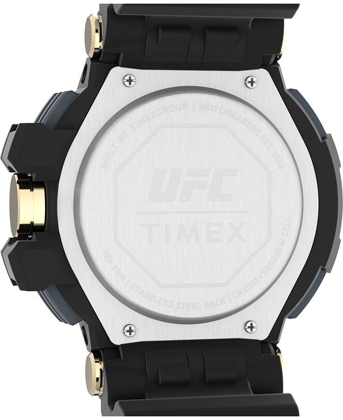 Timex UFC Men's Combat Analog-Digital Black Resin Watch, 53mm - Macy's