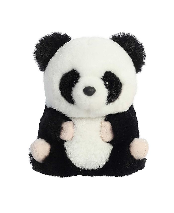 Aurora Mini Precious Panda Rolly Pet Round Plush Toy White 5" - Macy's