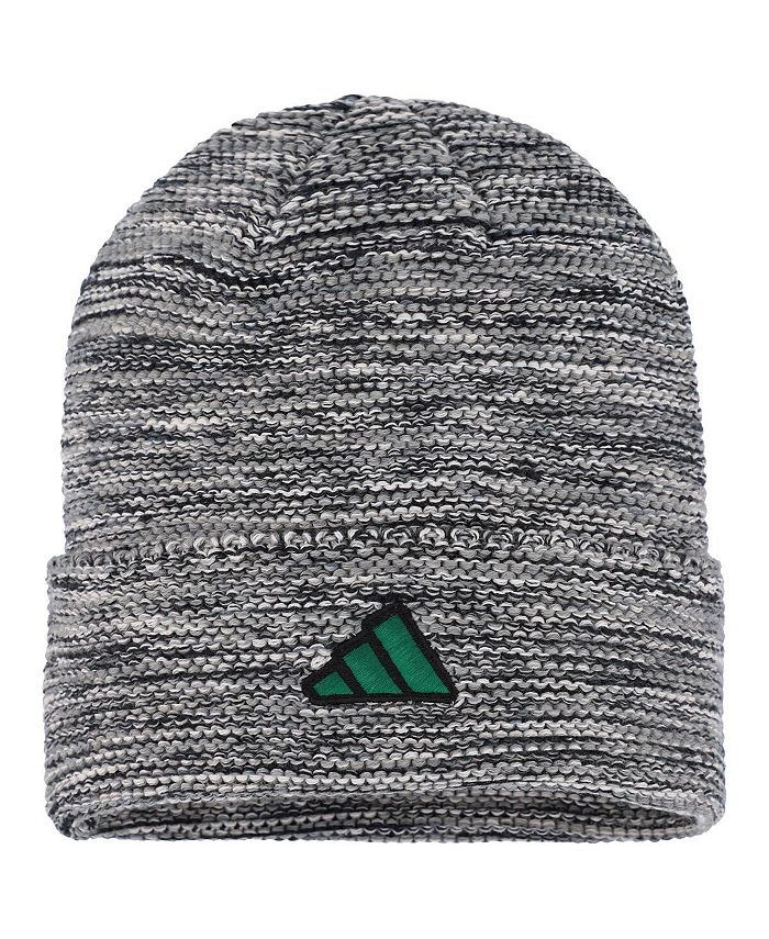 adidas Men's Black, White Minnesota Wild Marled Cuffed Knit Hat - Macy's
