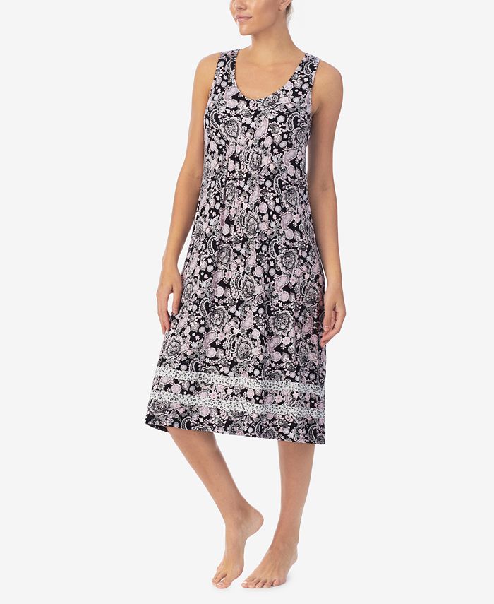 Ellen Tracy Womens Sleeveless Midi Nightgown Macys