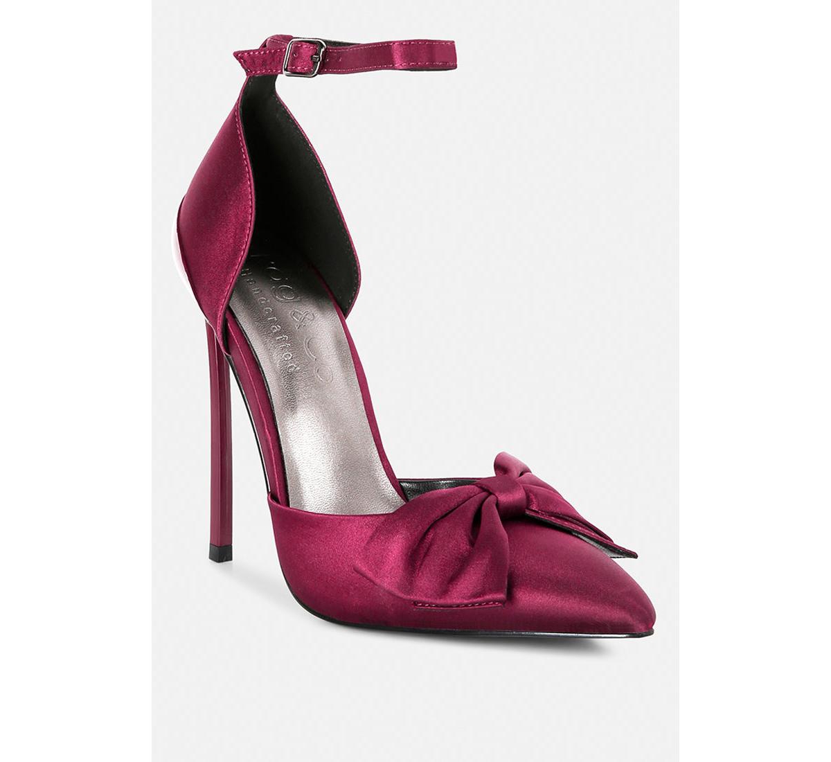 Click here for Dingles Womens Bow Embellished Satin Stiletto Sand... prices