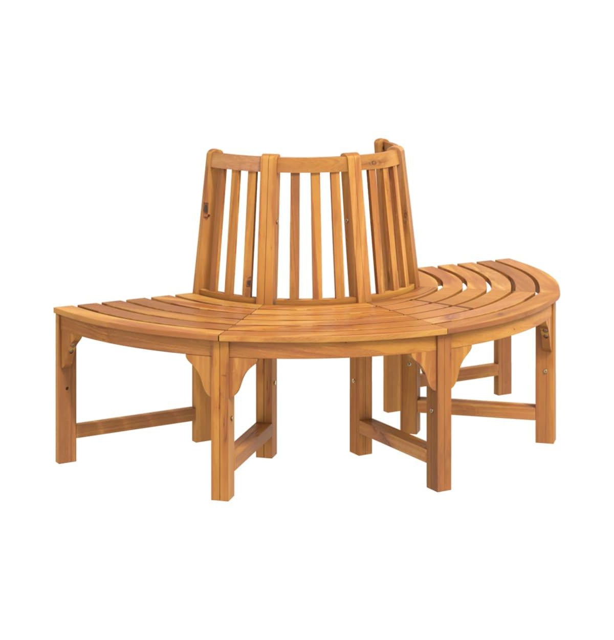 Click here for vidaXL Half Round Tree Bench 63 Solid Wood Eucalyp... prices