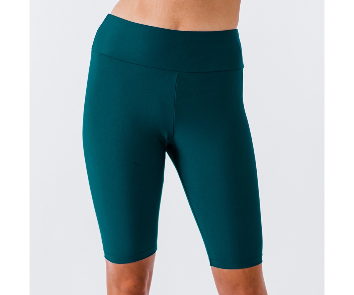 Click here for Calypsa Womens Long Bike Swim Shorts - Dark jade prices