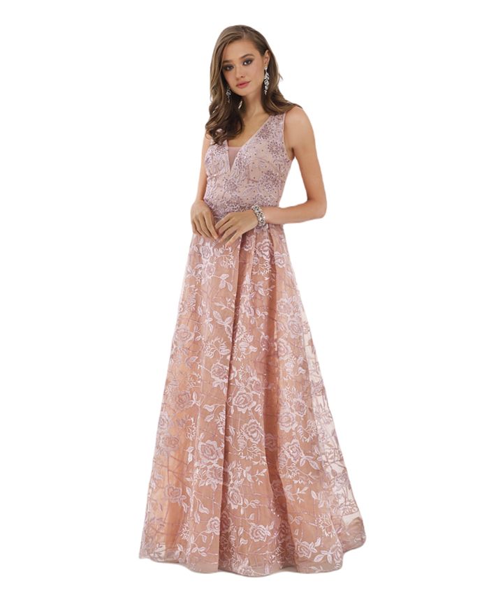 Lara Overlap Skirt lace Ball Gown - Macy's