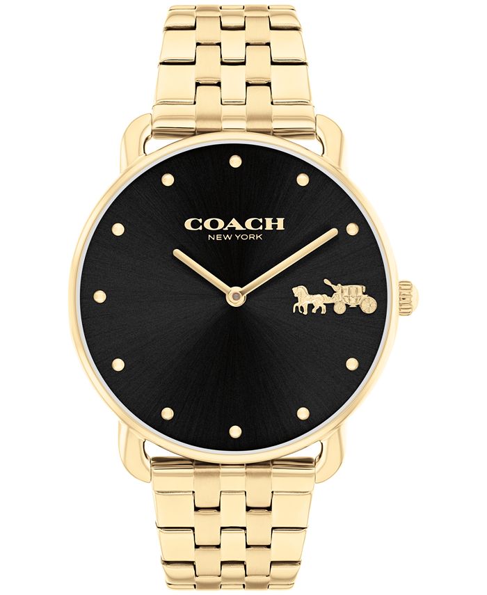 COACH Women's Elliot Gold-Tone Stainless Steel Bracelet Watch 36mm - Macy's